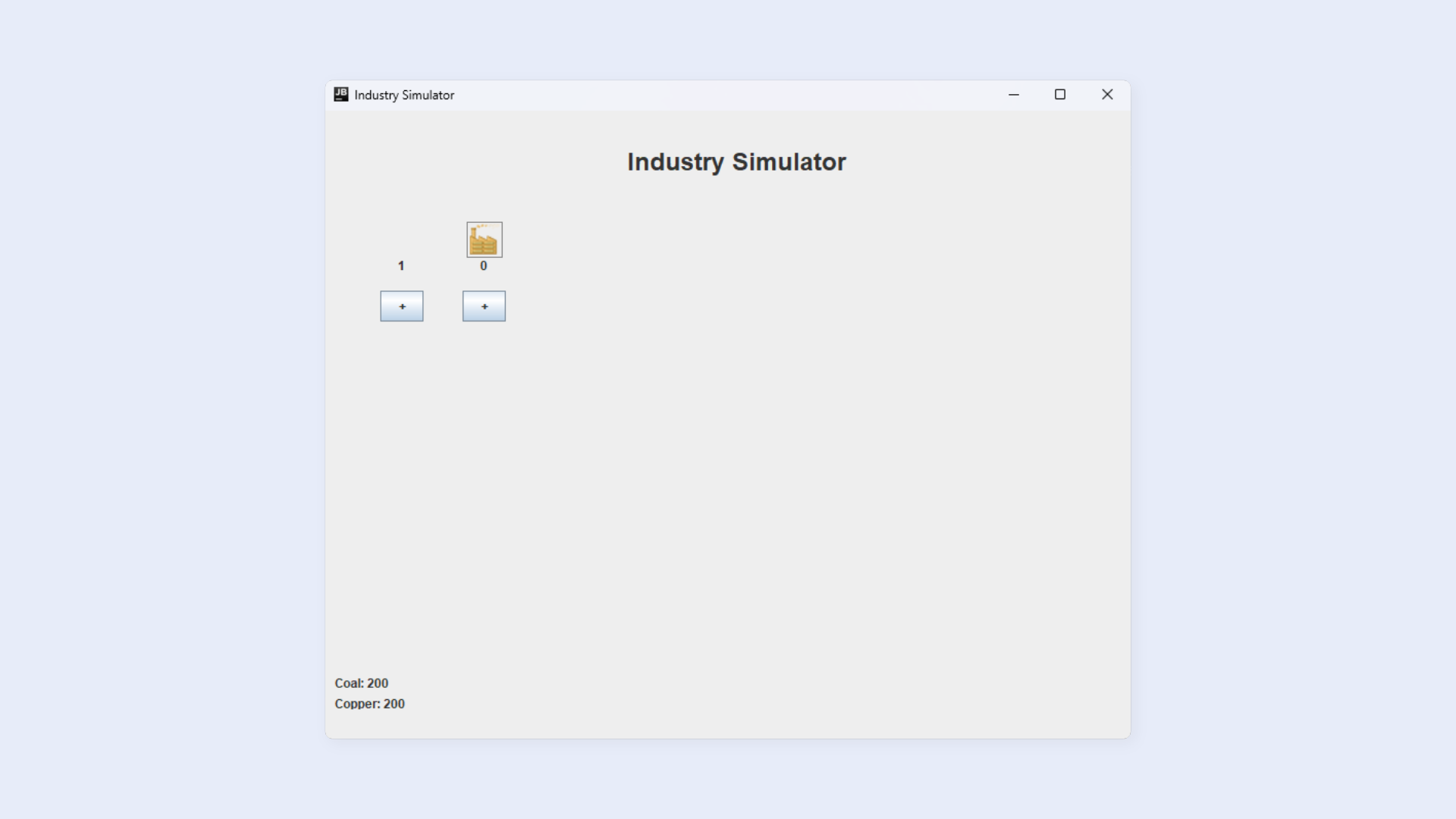 Industrial Simulator | Java | Joshua Epstein